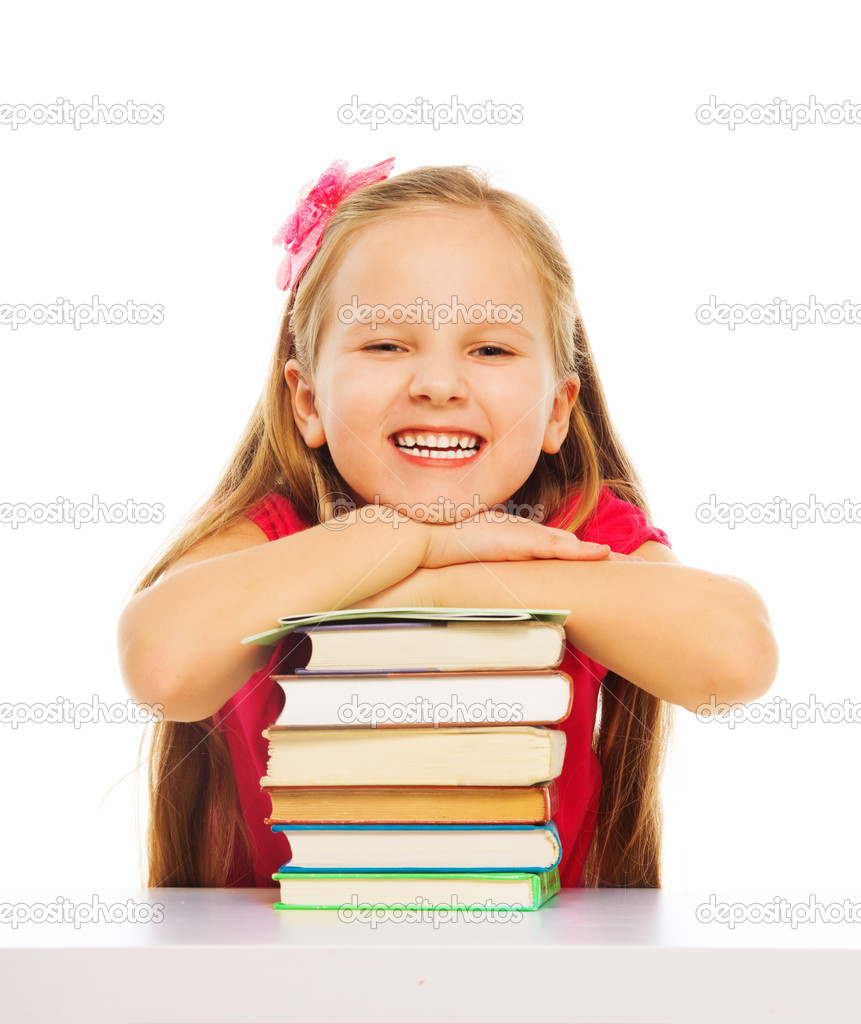 Smart cute smiling girl Stock Photo by ©serrnovik 24686847