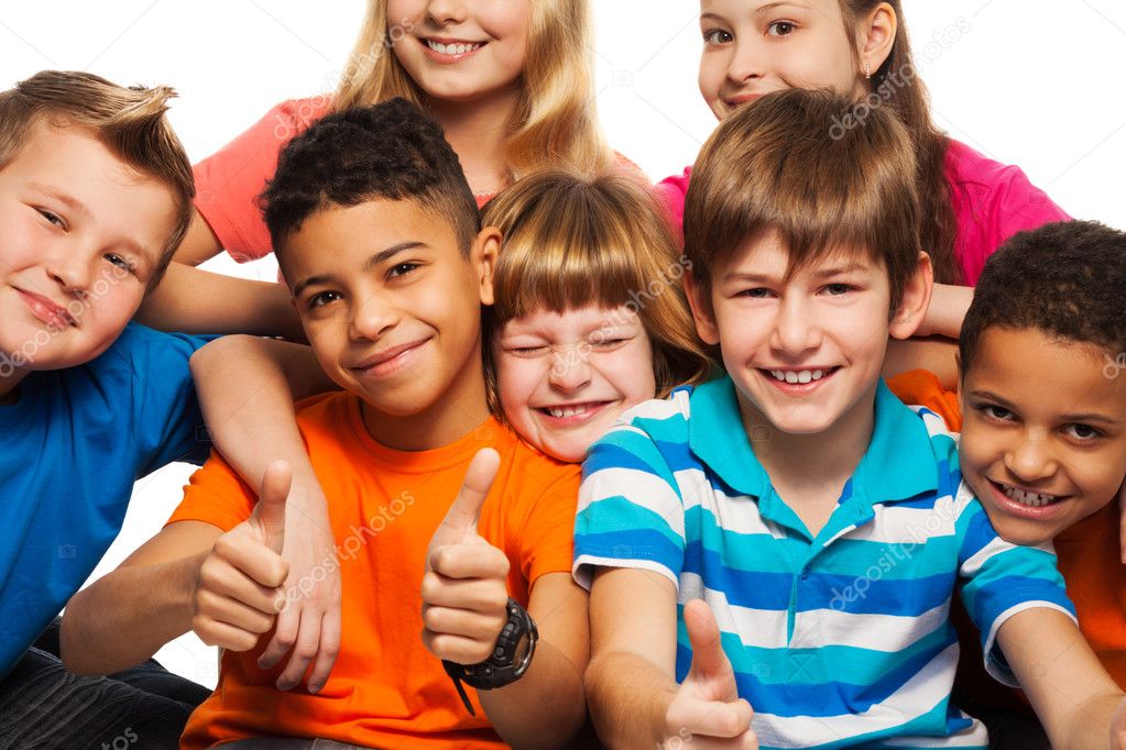 Large group of happy kids — Stock Photo © serrnovik #24688429