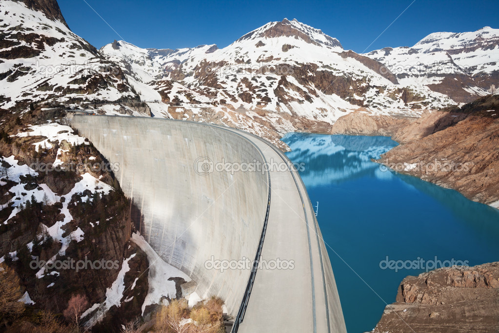 Panorama of lac de Emosson Stock Photo by ©serrnovik 32010739