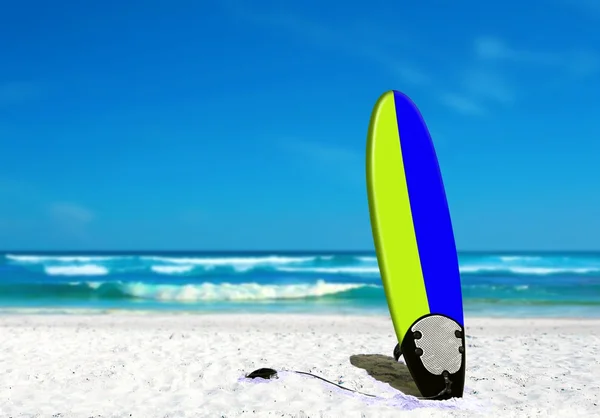 Surfboard in the sand | Surfboard in the Sand — Stock Photo ...