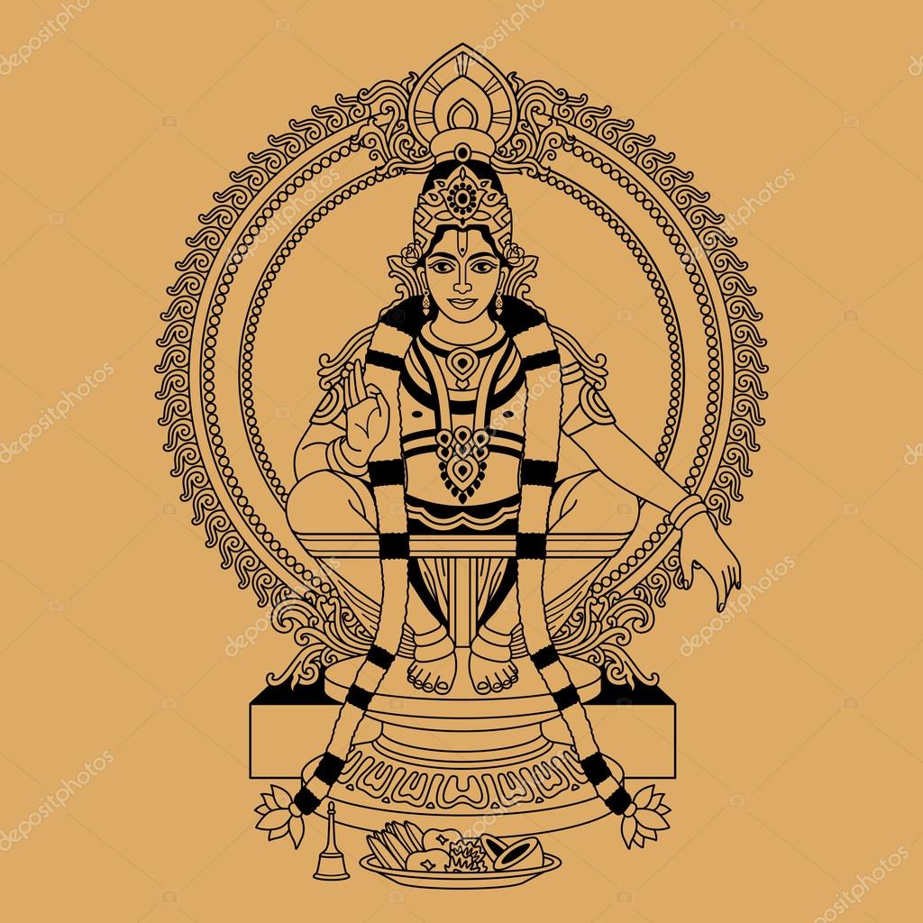 Hindu god — Stock Vector © svetik #17862687