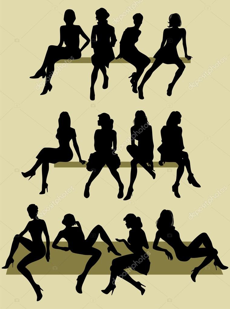 Sitting models Stock Vector Image by ©Lyolya073gmail #21639943