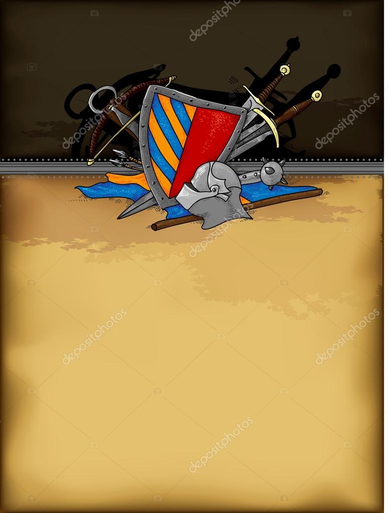 Shield Medieval Hand Drawing Stock Vector Image By ©kjolak 23955141