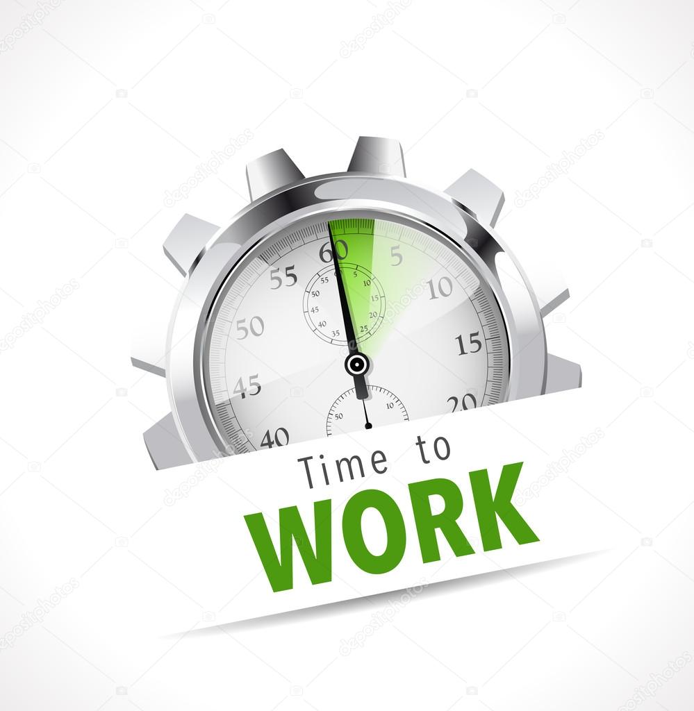 Stopwatch - Time to work Stock Vector Image by ©kosecki #45455197