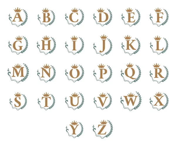 Alfabeto estilo barroco imágenes de stock de arte vectorial | Depositphotos