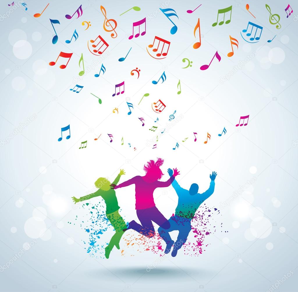 Music and young people. Concept background. Stock Vector Image by ...