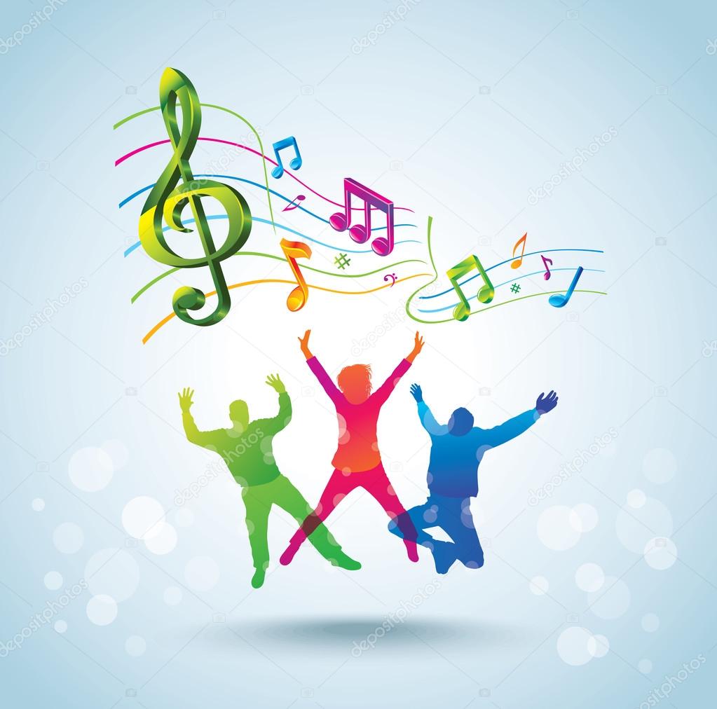 Dancing people. Music background. Stock Vector Image by ©nuraschka ...