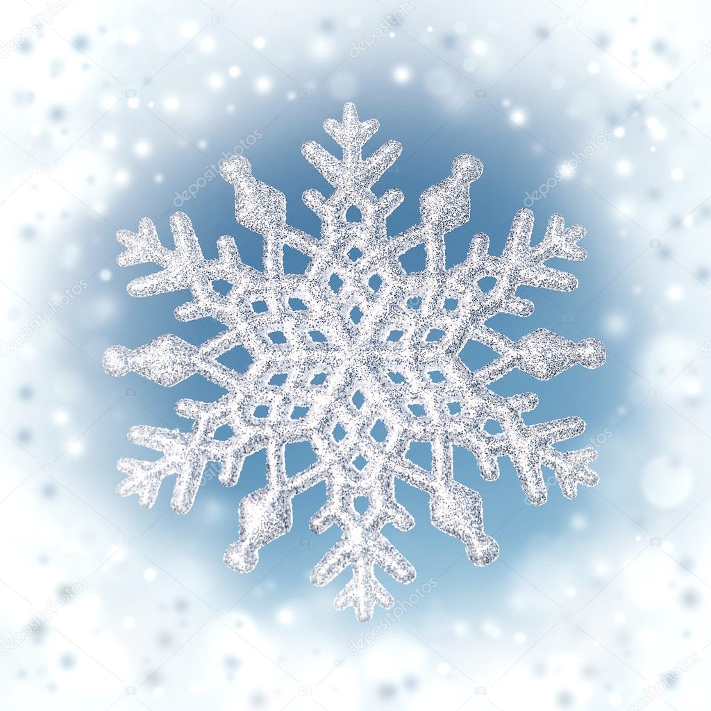 Real Snowflake Background