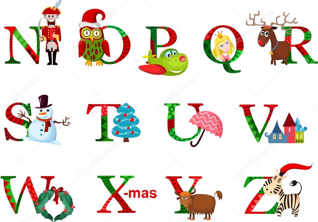 Christmas alphabet Stock Vector Image by ©nem44a #18186093