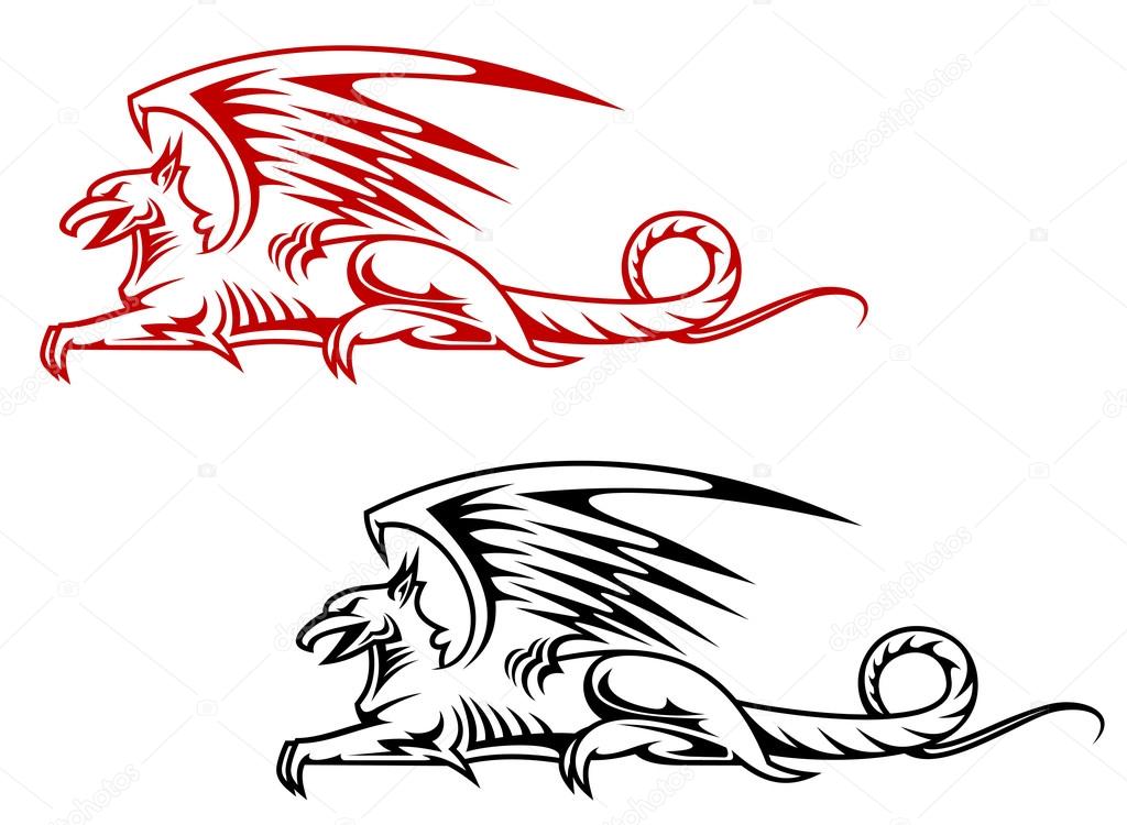 Medieval griffin monster Stock Vector Image by ©Seamartini #13197757