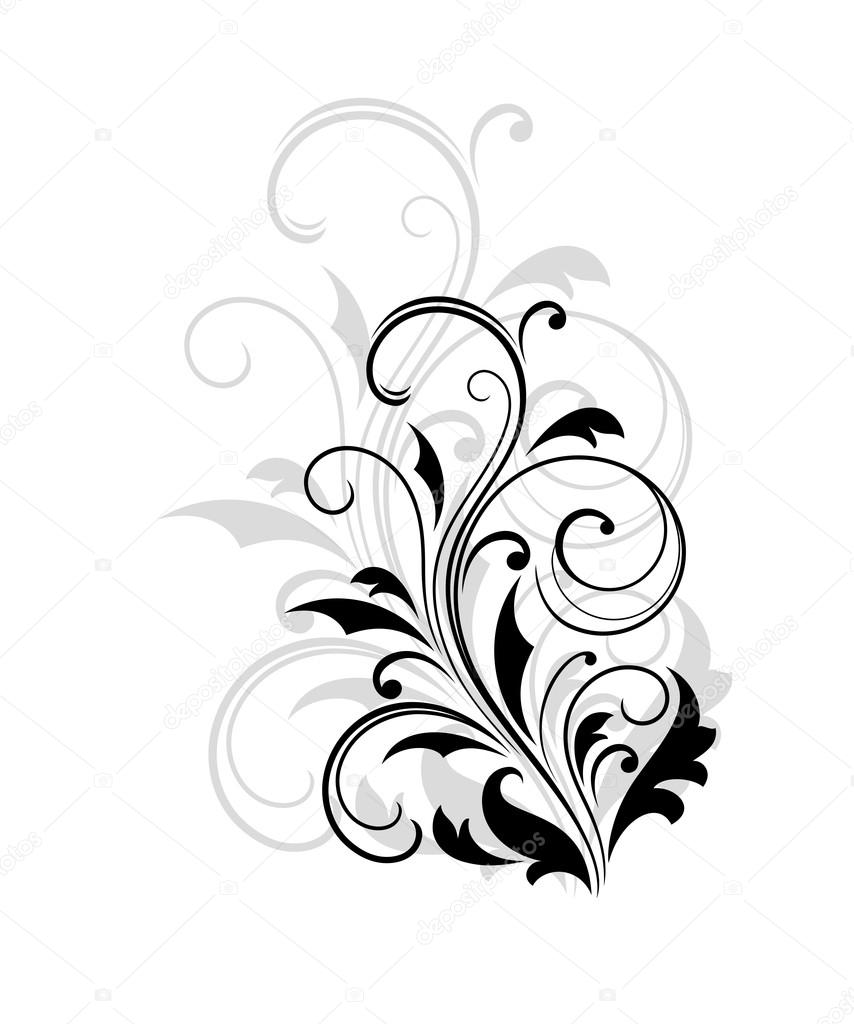 Floral pattern with reflection for ornate and decoration. Stock Vector ...