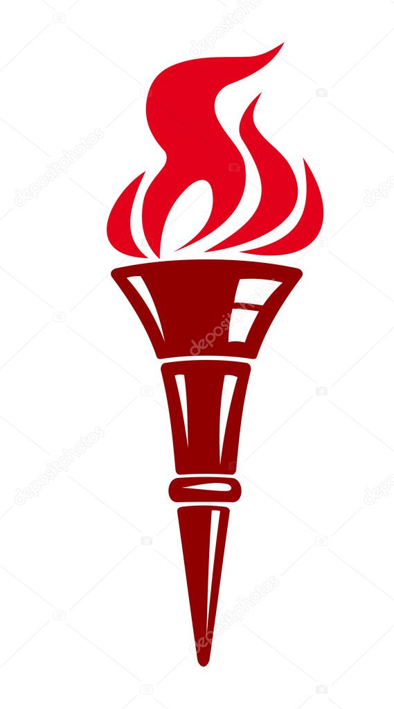 Flaming torch Stock Vector Image by ©Seamartini #19252783