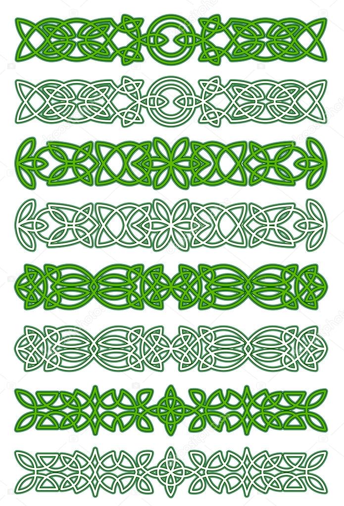 Green Celtic Knot Border