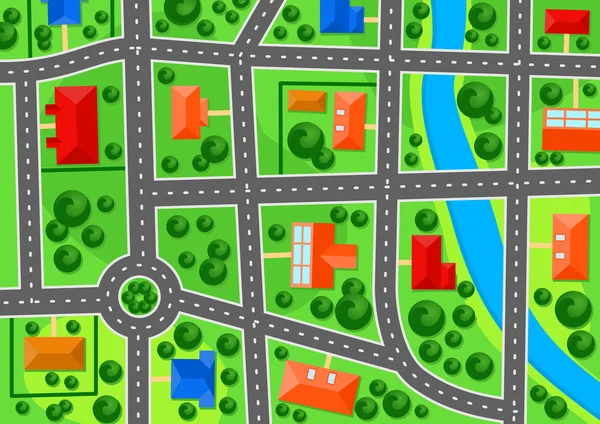 Map of suburb Stock Vector Image by ©Seamartini #27173401