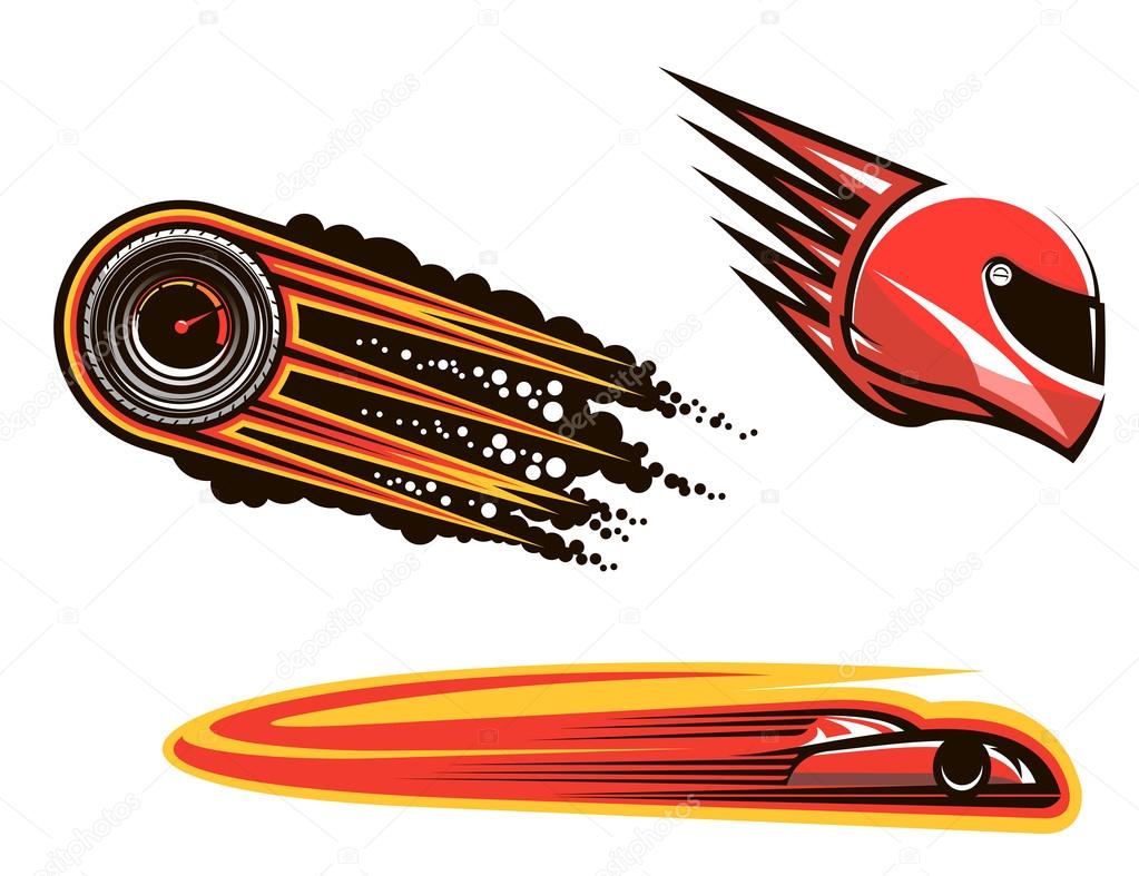 Racing sport elements and icons Stock Vector Image by ©Seamartini #28953445