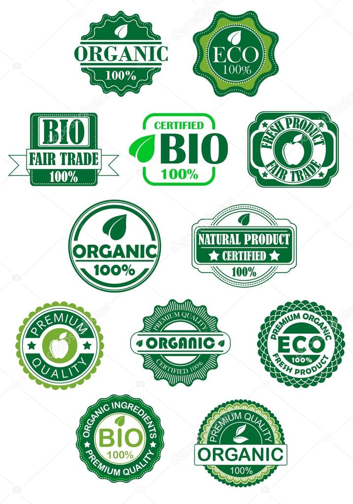 Natural and bio labels Stock Vector Image by ©Seamartini #31917261