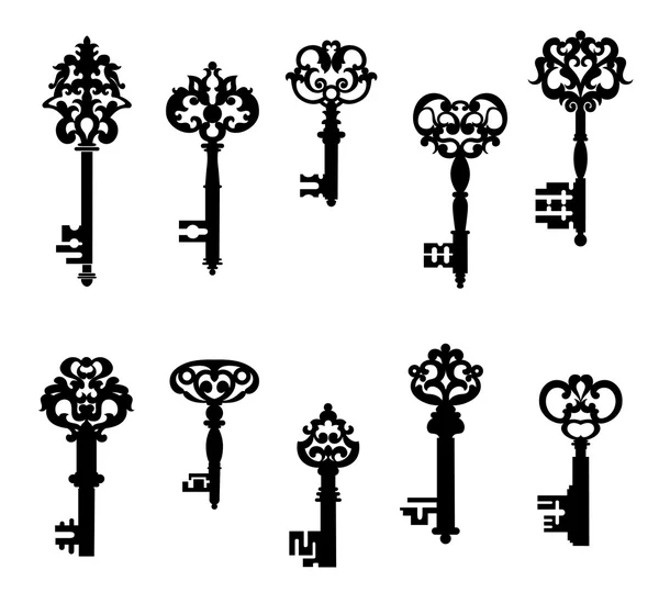Old antique keys — Stock Vector © buchan #10942220 Old antique keys — Stock Vector © buchan #10942220