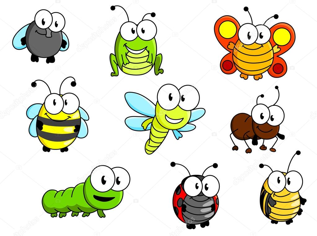 Juego de insectos de dibujos animados Vector de stock #36533877 de ...