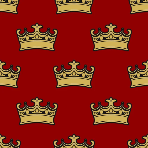Seamless pattern of golden crowns Stock Vector Image by ©Seamartini ...