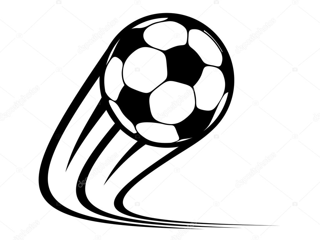 Zooming soccer ball flying through the air Stock Vector Image by ...