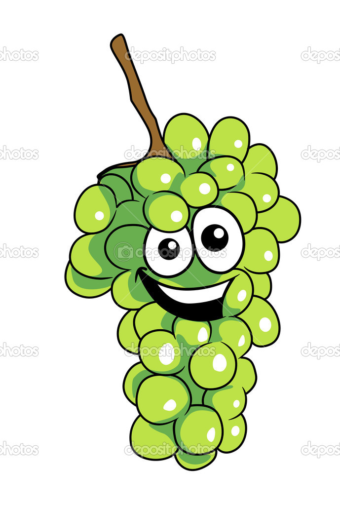 Uvas De Dibujos Animados Con Caras