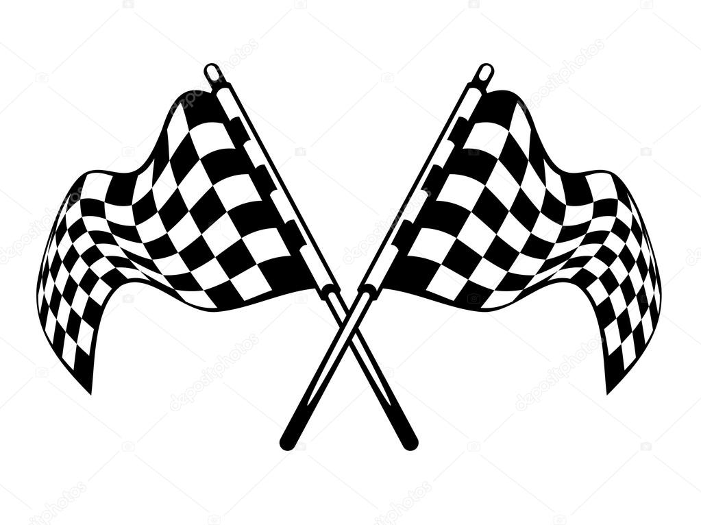 Waving Checkered Flag Vector
