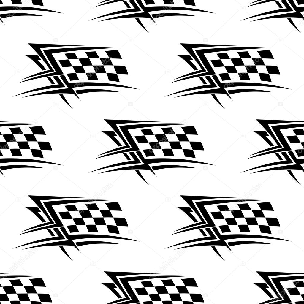 Black and white checkered flag seamless pattern Stock Vector Image by ...