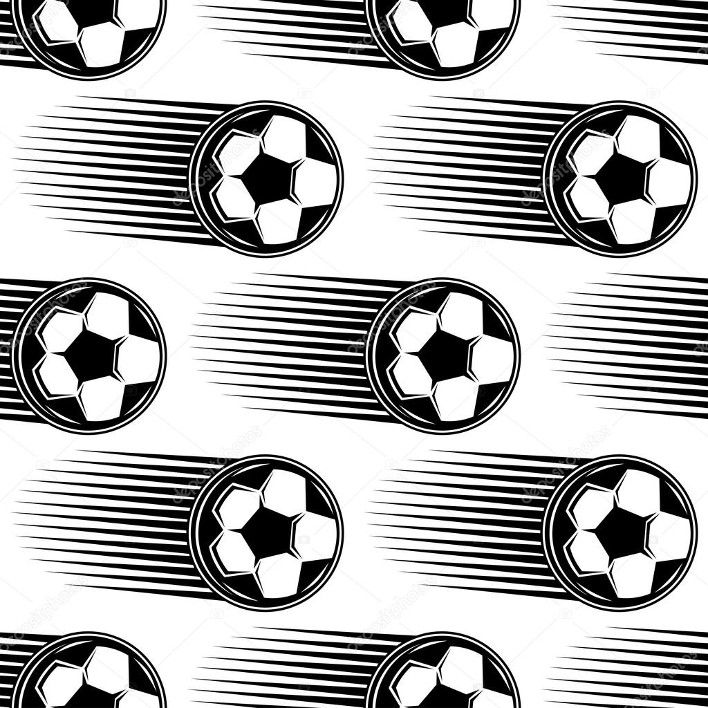 Speeding soccer ball seamless pattern Stock Vector Image by ©Seamartini ...