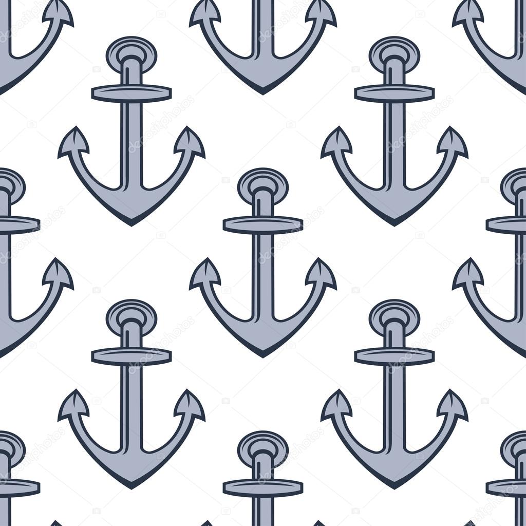 Seamless background pattern of ships anchors ⬇ Vector Image by ...