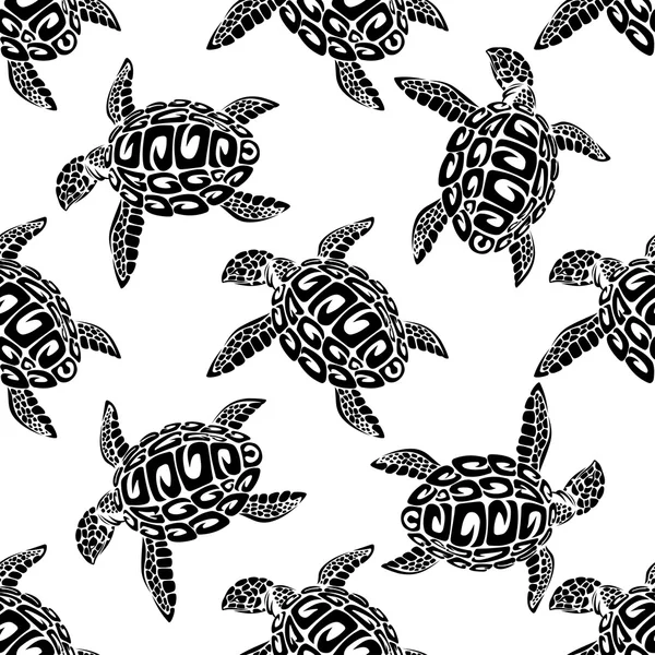 Marine turtles seamless background pattern — Stock Vector © Seamartini ...