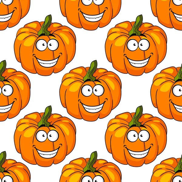 Cartoon smiling pumpkins seamless pattern Stock Vector Image by ...