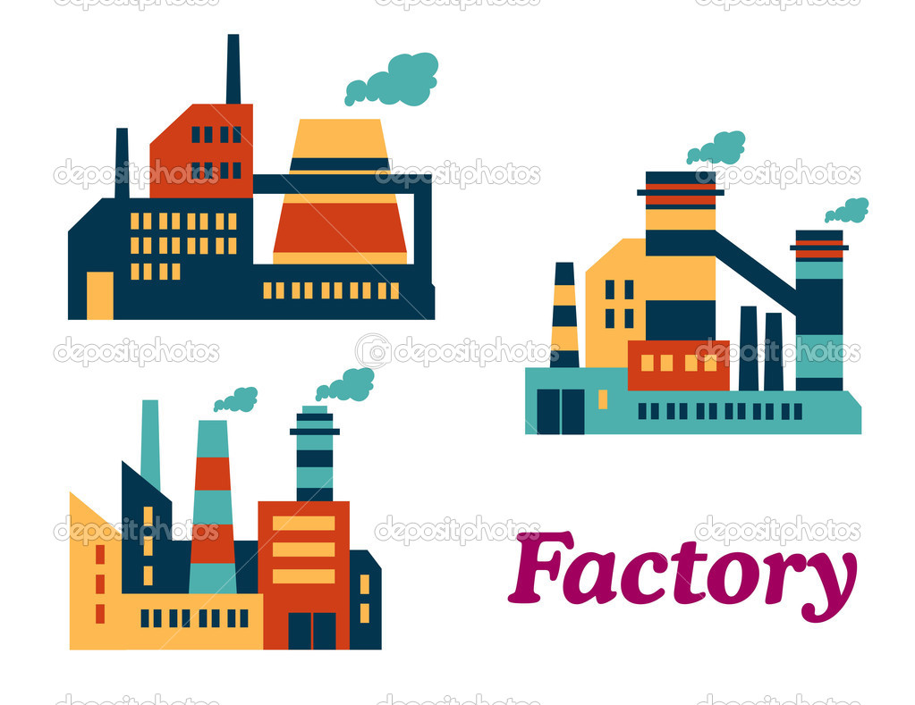 Flat factories icons Stock Vector Image by ©Seamartini #49907585