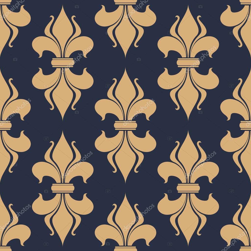 Classic French fleur-de-lis seamless pattern Stock Vector Image by ...