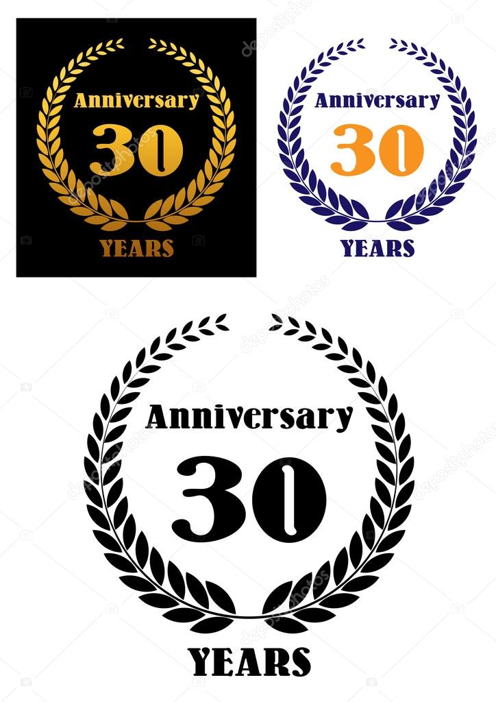 Anniversary jubilee symbol with laurel wreth Stock Vector Image by ...