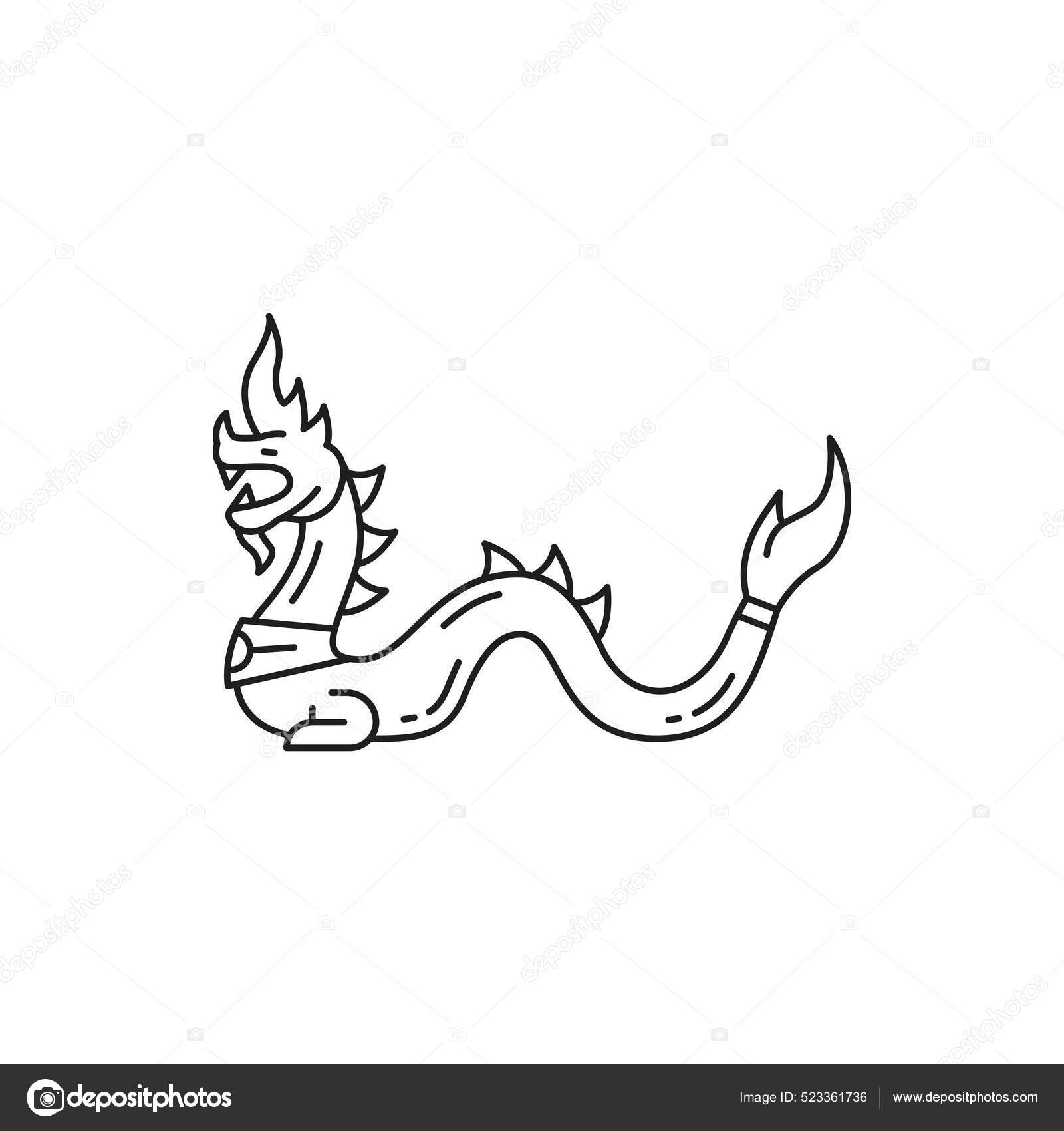 Dragon Snake Drawing