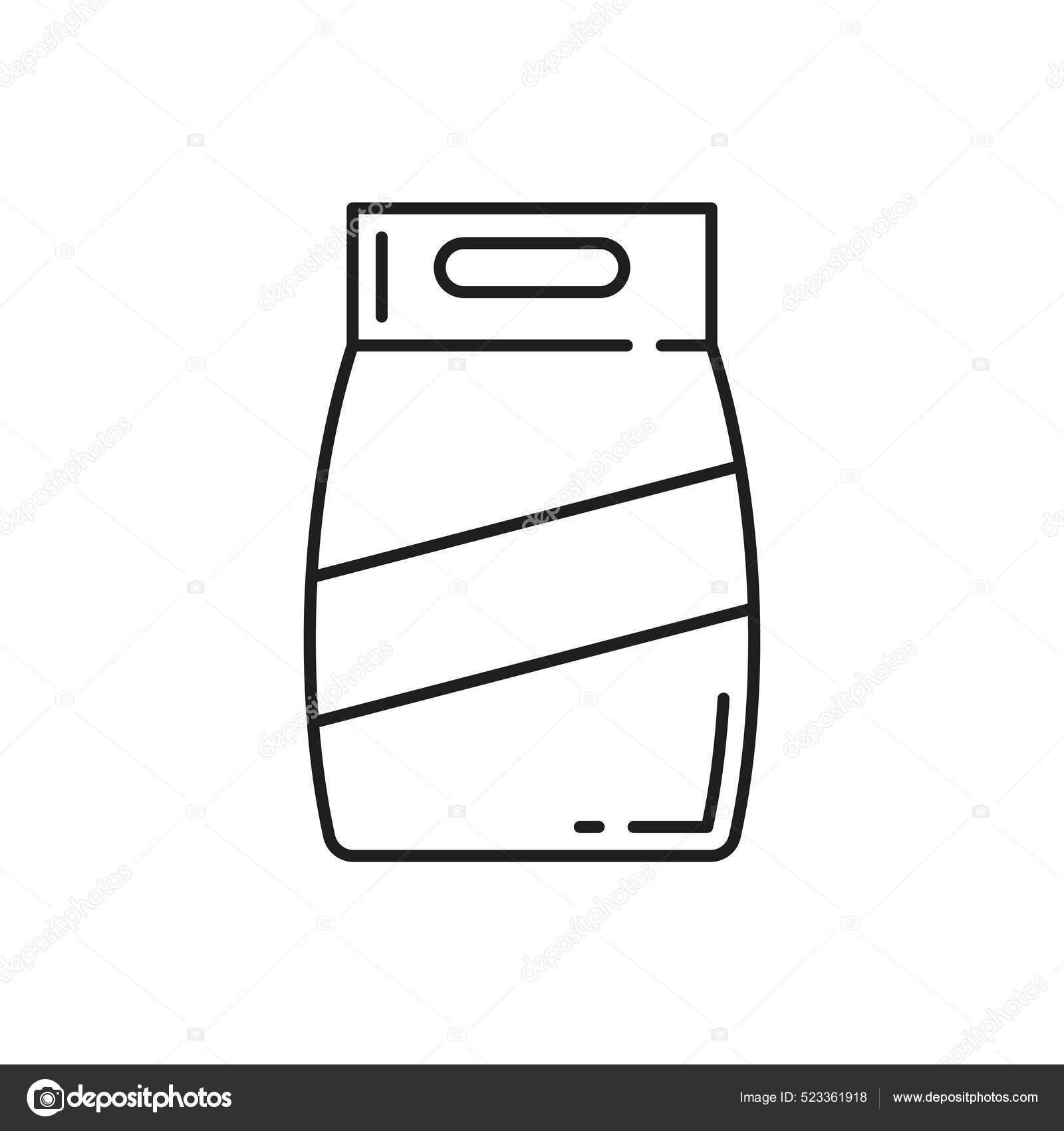 Laundry Detergent Packaging Mockup Isolated Thin Line Icon Vector ...