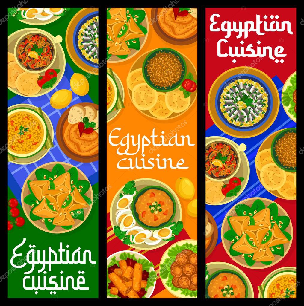 Cocina egipcia restaurante banderas de comida. Ensalada de Ful Mudammas ...