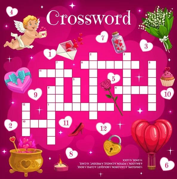 Word Search Puzzle Game Vector Worksheet Valentine Holiday Cupid Hearts ...