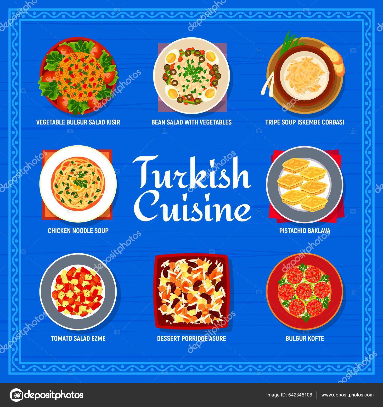 Menú Cocina Turca Platos Comida Estambul Comidas Para Almuerzo Cena ...