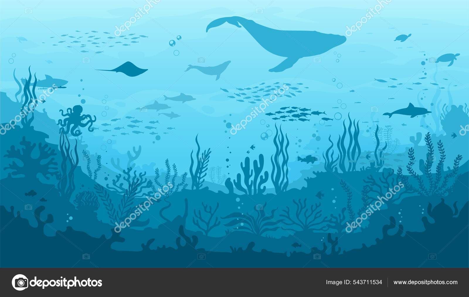 Underwater Silhouette Painting at Howard Anson blog