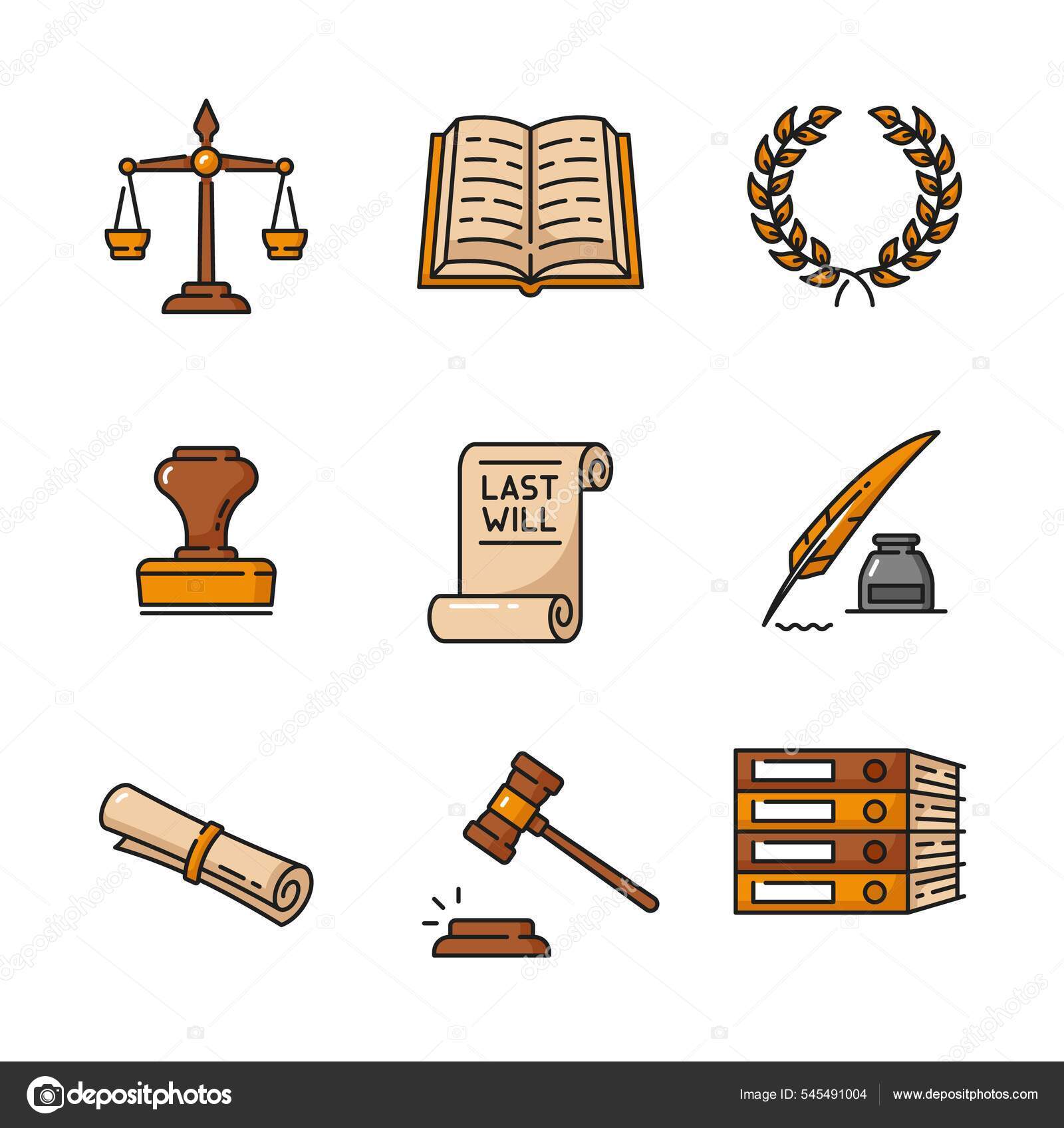 Law Symbols Vector