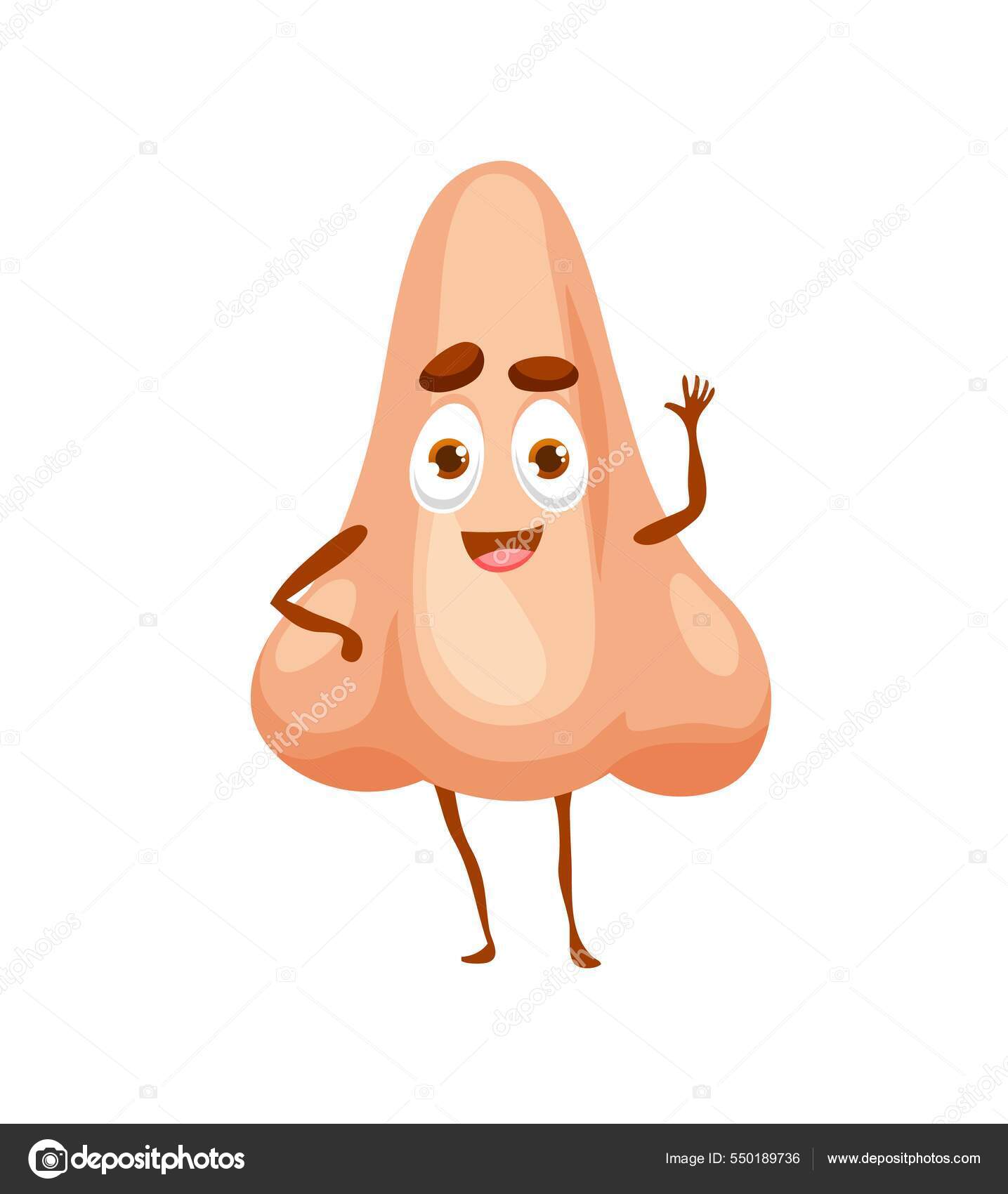 Humain Drôle Personnage Nez Dessin Animé Personnage Mignon Vecteur ...