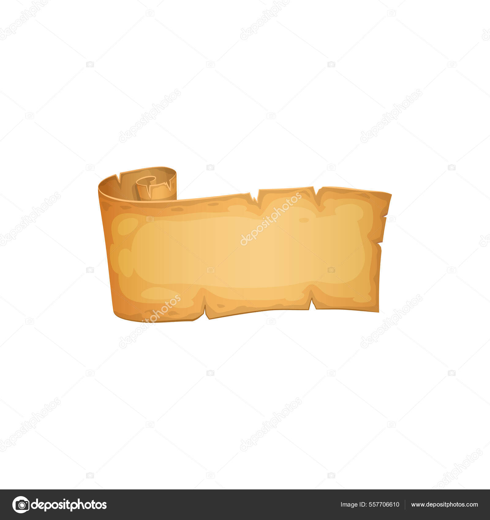 Grunge Medieval Frame Paper Manuscript Scroll Isolated Old Parchment ...