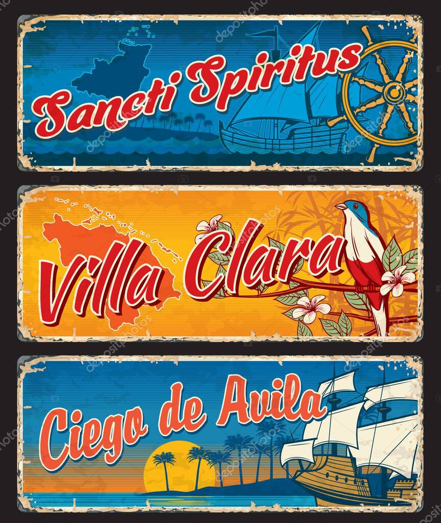 Villa Clara, Ciego de Ávila, Sancti Spiritus Regiones cubanas vector ...