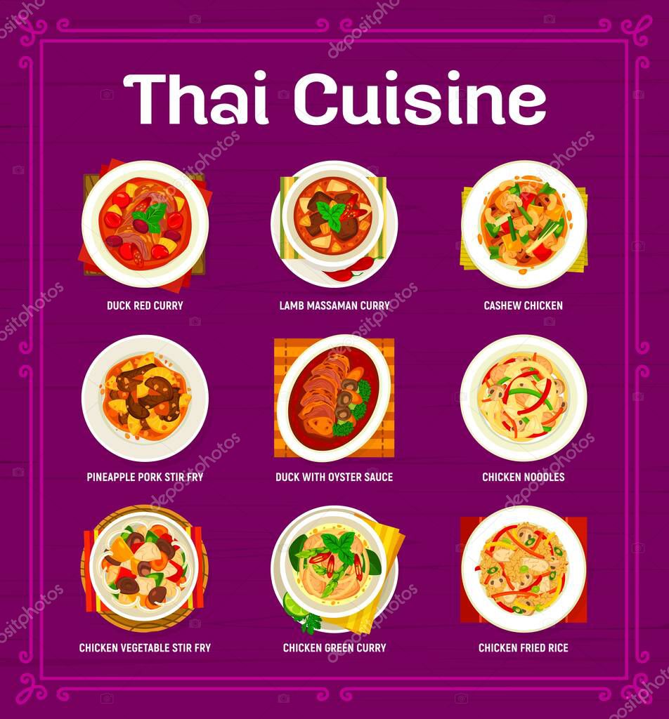 Menú Cocina Tailandesa Comida Restaurante Asiático Platos Comidas ...
