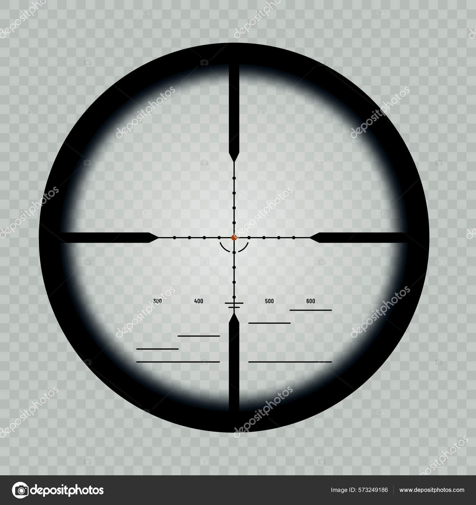 Alcance Francotirador Militar Objetivo Mira Vista Mira Arma Fuego Rifle vector, gráfico ...