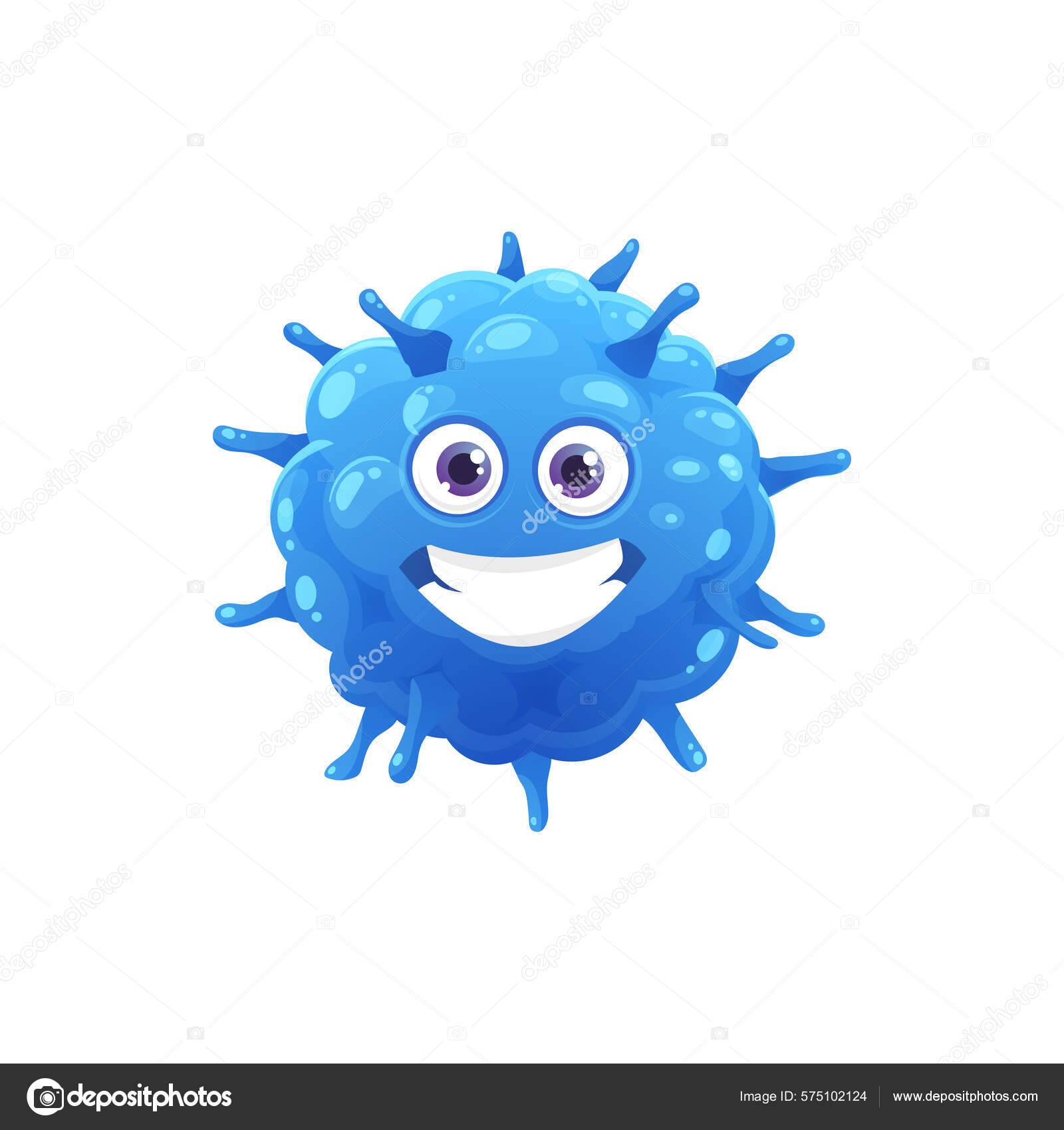 Lustiger Bakterien Cartoon