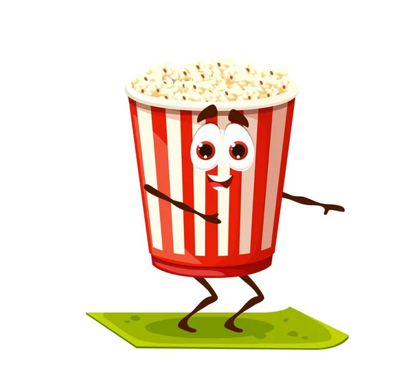 Cartoon Popcorn Bucket Pirate Character Happy Vector Smiling Pop Corn ...