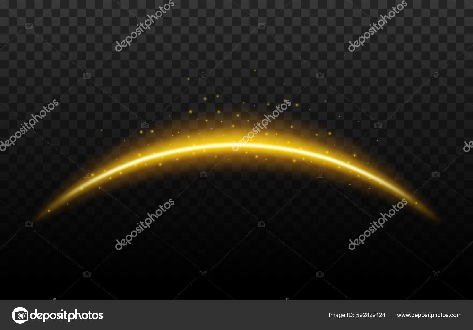 Magic Arc Vector Light Effect Shining Beam Shooting Star Abstract Stock ...