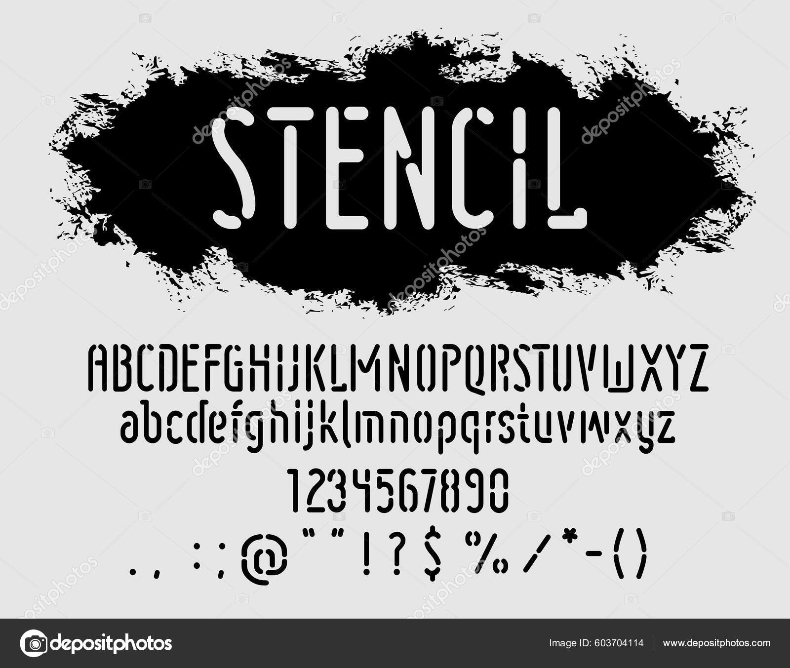Spray Paint Stencil Font Photos